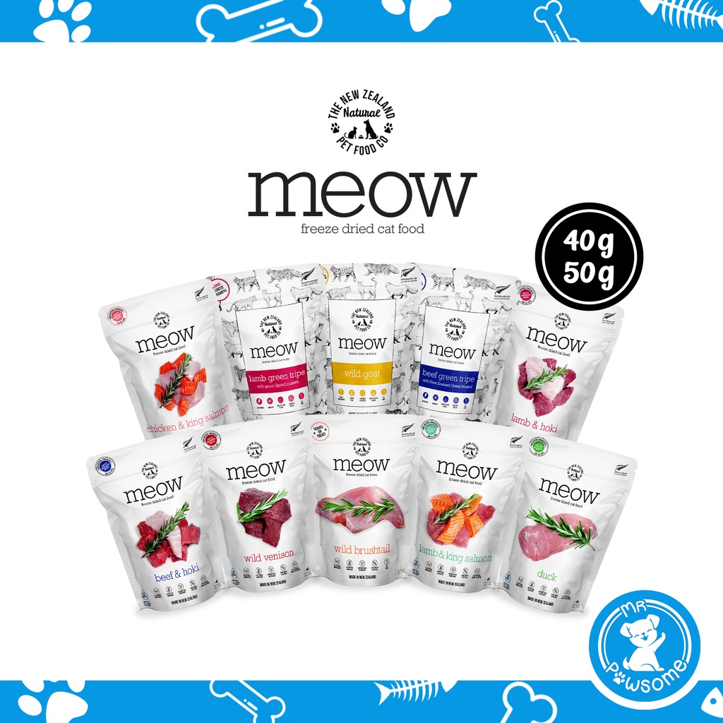 [As Low As $10.46] Meow Freeze Dried Raw Cat Food 40g/50g | Shopee ...