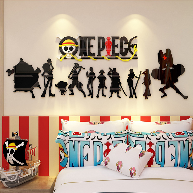 DIY 3D One Piece Sticker Modern Acrylic Wall Decor Room Decoration Wall ...
