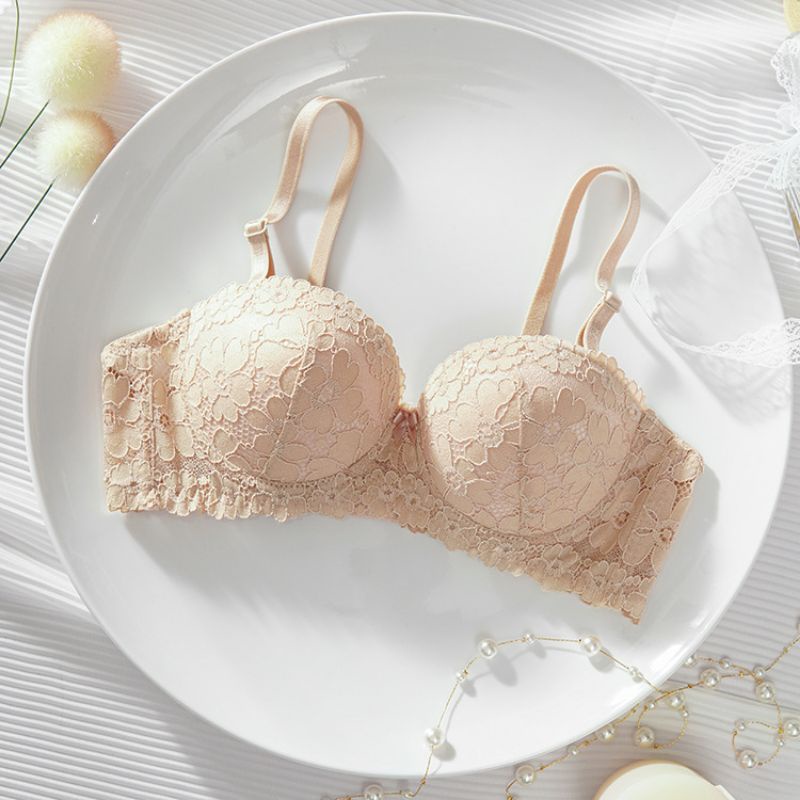 Nanoshop AB Cup Women Push Up Bras Lace and Cotton Adjustable Straps ...