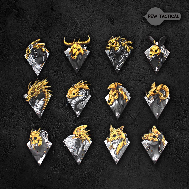 【Customized 】Metal Punk Zodiac Sign Velcro Armband Morale Seal Patch ...