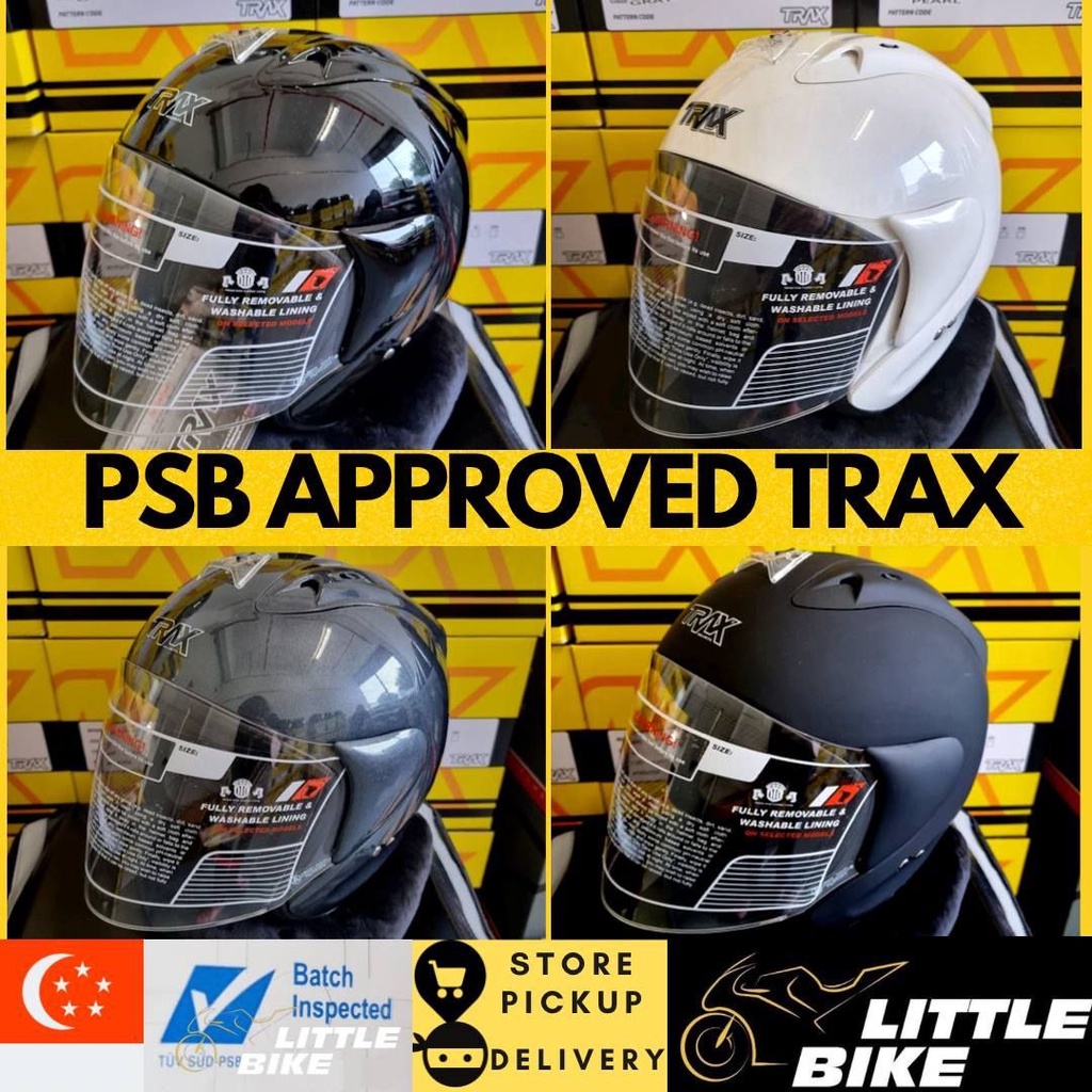 SG SELLER 🇸🇬 PSB APPROVED TRAX tr03zr TR06rr race zr motorcycle helmet bike open face | Shopee ...