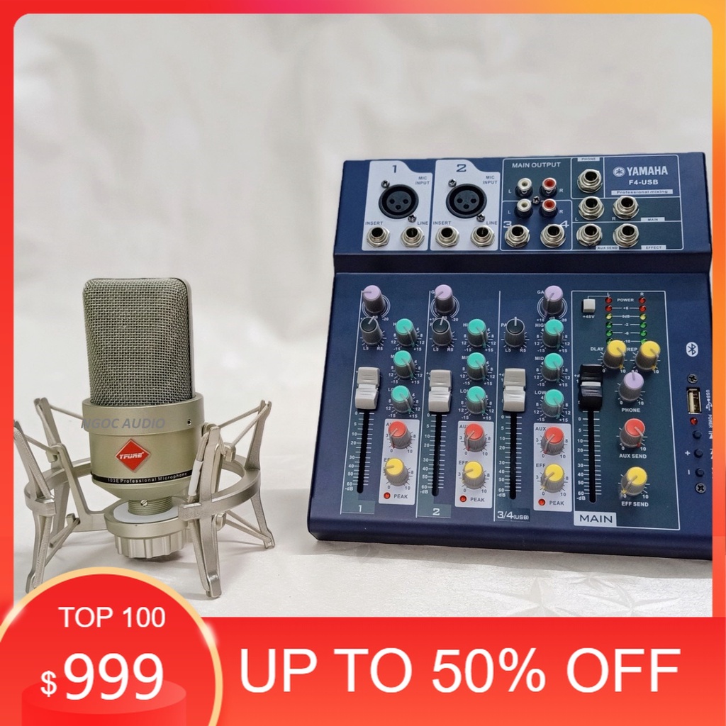 Full Live STREAM MIXER F4 BLUETOOTH Recorder And Microphone AQTA E103 ...