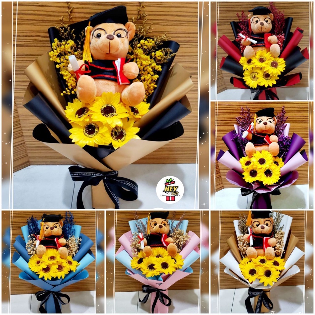 Surprise Box Convo Bouquet With Soap Sunflower Soap Rose Baby Breath ...