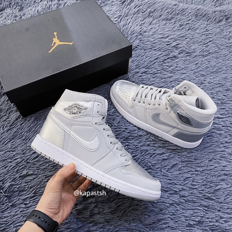 Jordan 1 high Top JD1 Sneakers In Gray (Full Box) | Shopee Singapore