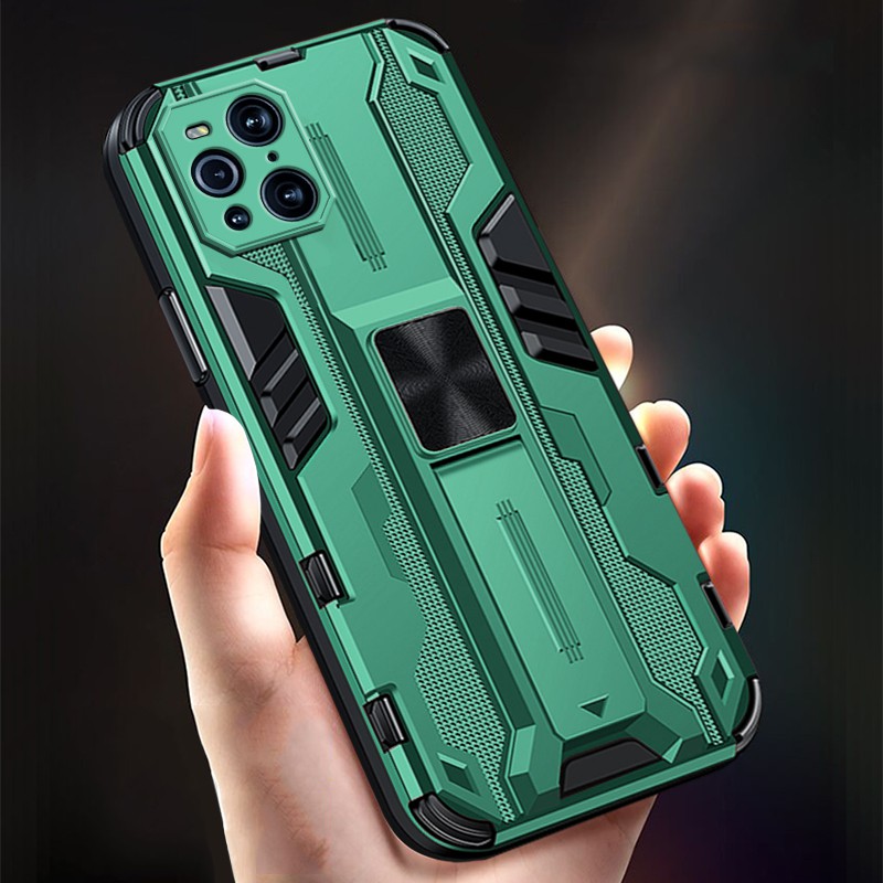 OPPO Find X3/X3 Pro Case Hard Plastic TPU Shockproof Bumper Phone Stand ...