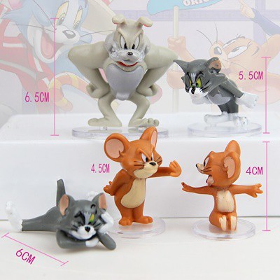 Tom and Jerry Cake Toppers / Figurines (5 Pcs A Set) | Shopee Singapore