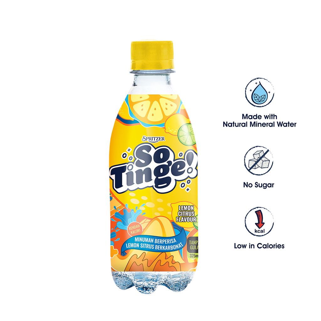 Spritzer So Tinge Carbonated Lemon Citrus 325ml | Shopee Singapore