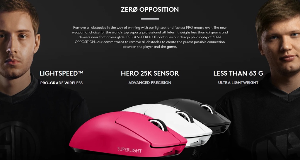 Logitech G PRO X Superlight Ultra lightweight Wireless Gaming Mouse ...