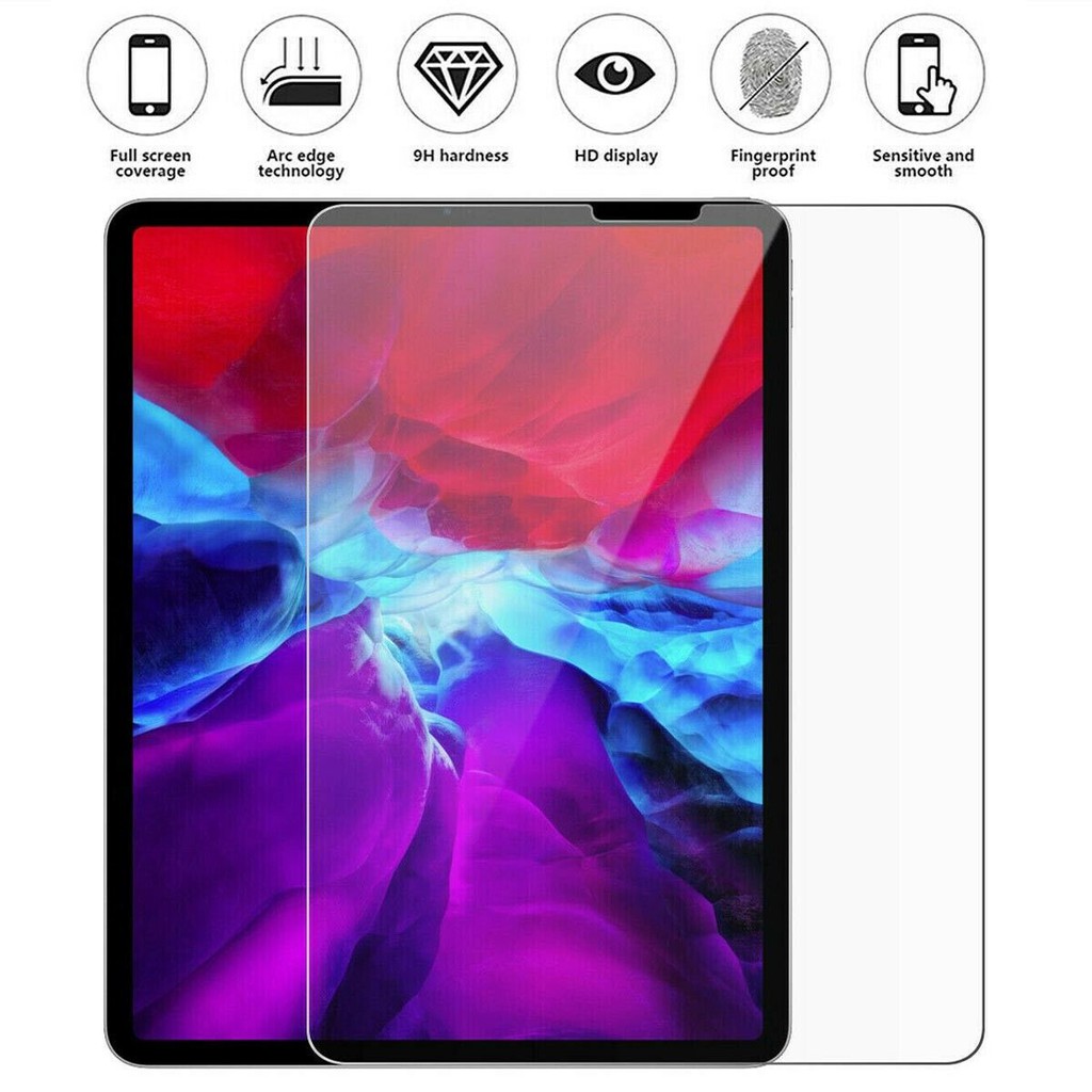 For iPad Pro 11 inch 3rd Gen 2021 2020 2018 Screen Protector Tempered ...