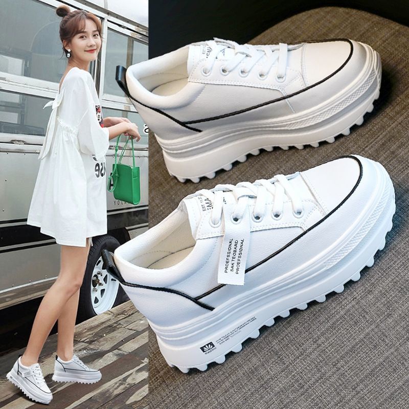 Sepatu Sneakers Wanita Model Korea Retro Casual Thick Sole Breathable ...