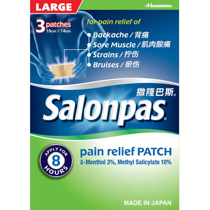 SALONPAS Pain Relief Patch Large 3s | Shopee Singapore