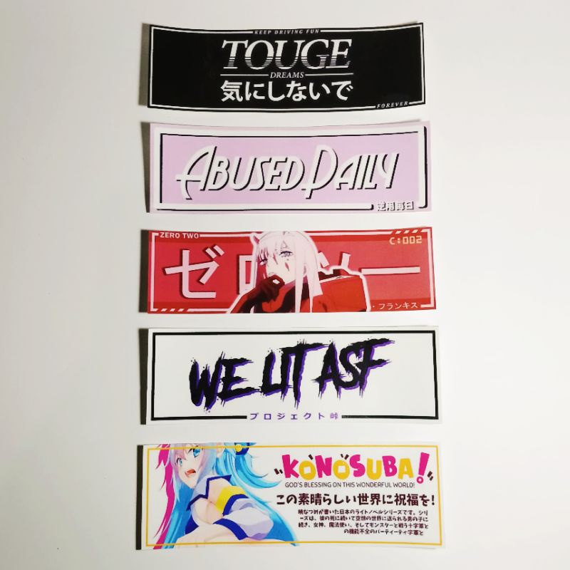 Stickers - jdm car slap anime waifu japan glass stickers | Shopee Singapore