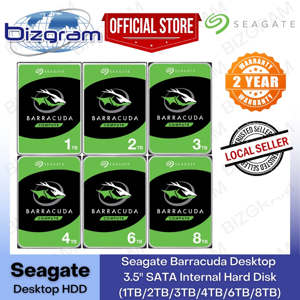 Seagate Barracuda Desktop 3.5" SATA Internal Hard Disk HDD (1TB/2TB/3TB ...