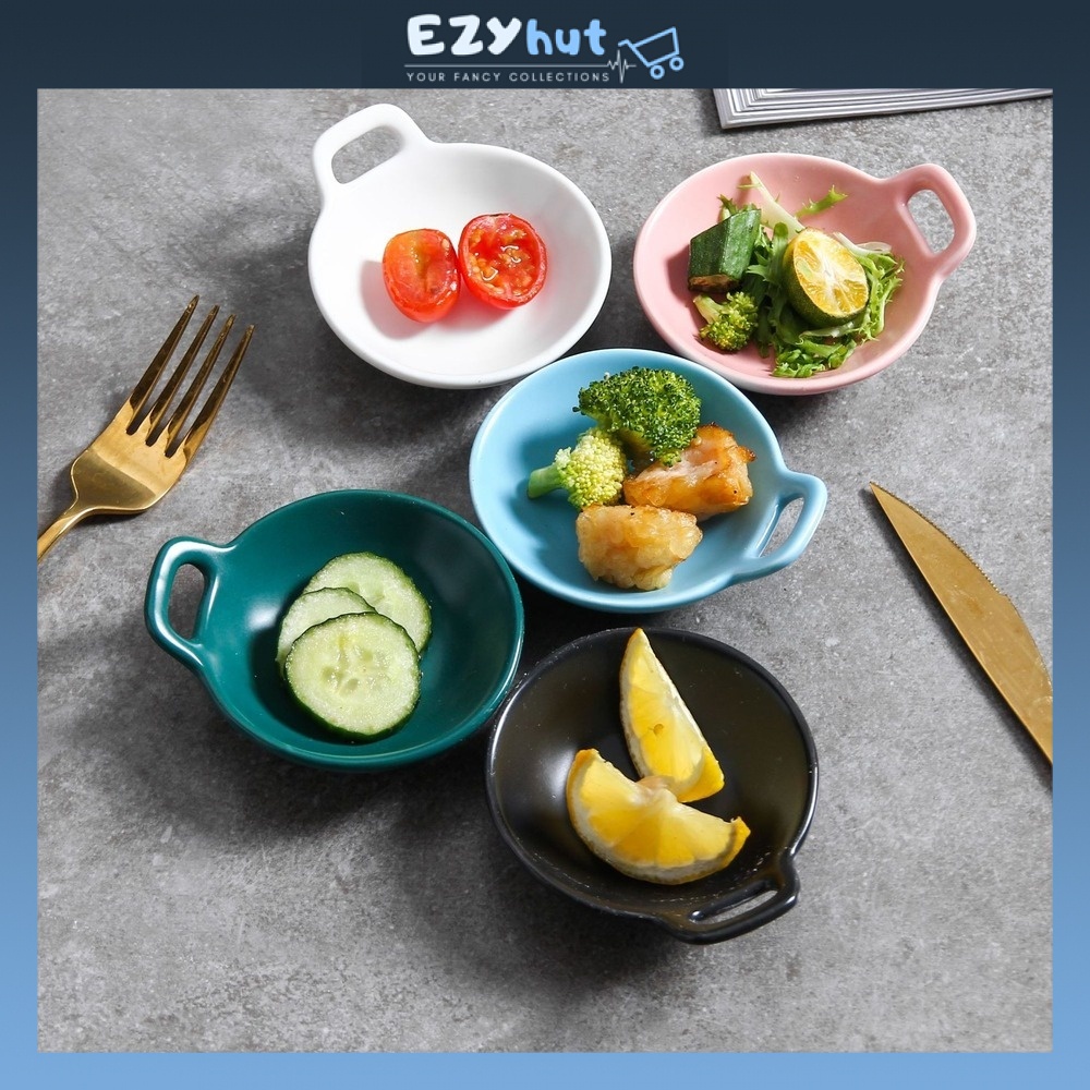 Nordic Style Ceramic Sauce Plate Saucer Soy Sauce Dipping Plate Chili ...