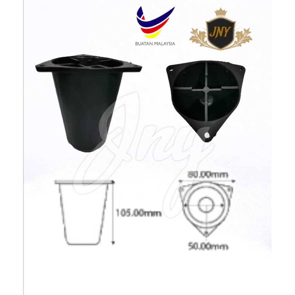 4" Sofa Plastic Leg Round DIY/Leg Divan bedframe Leg Cabinet leg/kaki ...