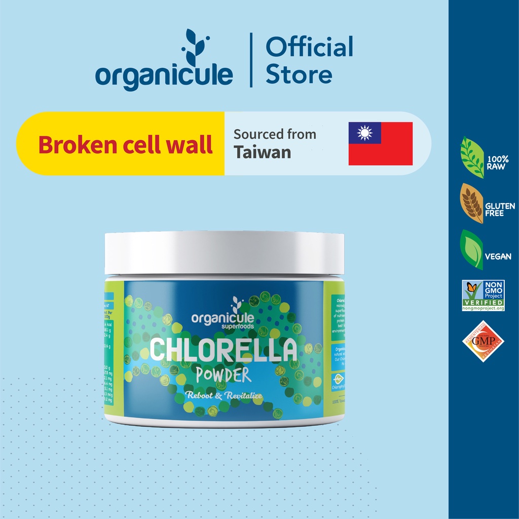 Organicule Chlorella Powder [200g] | Organic Digestive Aid & Toxin ...