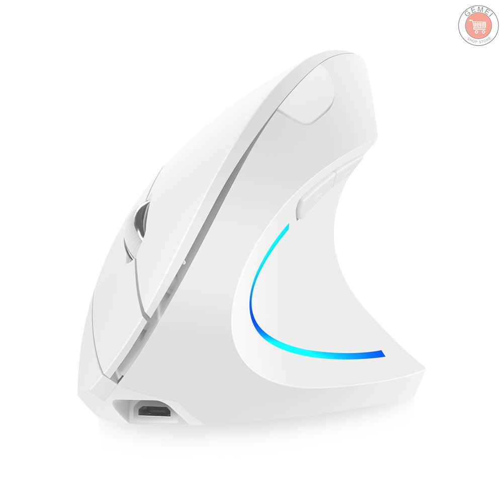 2.4G Wireless Vertical Mouse Rechargeable Upright Ergonomic Mouse 3 ...