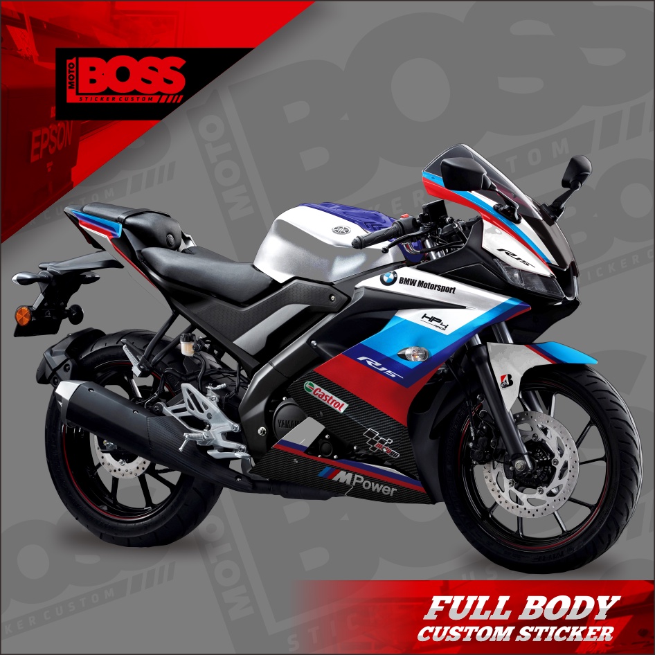 Decal Sticker Yamaha R15 V3 Full Body Striping Decal Sticker Full Body ...
