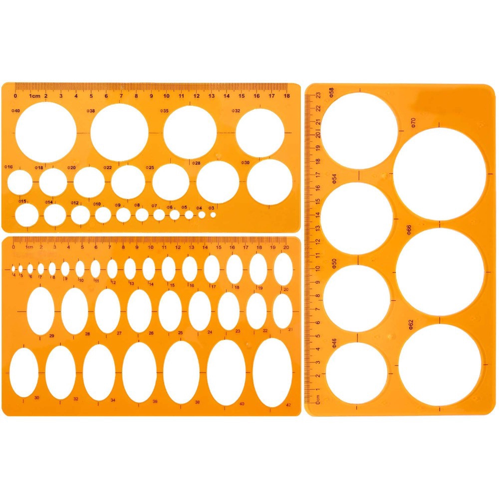 Circle Template Plastic Circle and Oval Templates Measuring Templates ...