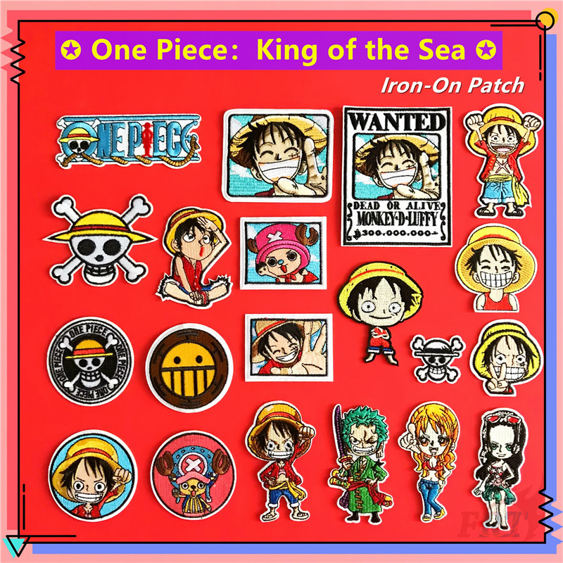 One Piece：King of The Sea Series 01 - Anime Iron-On Patch ♚ 1Pc Luffy ...