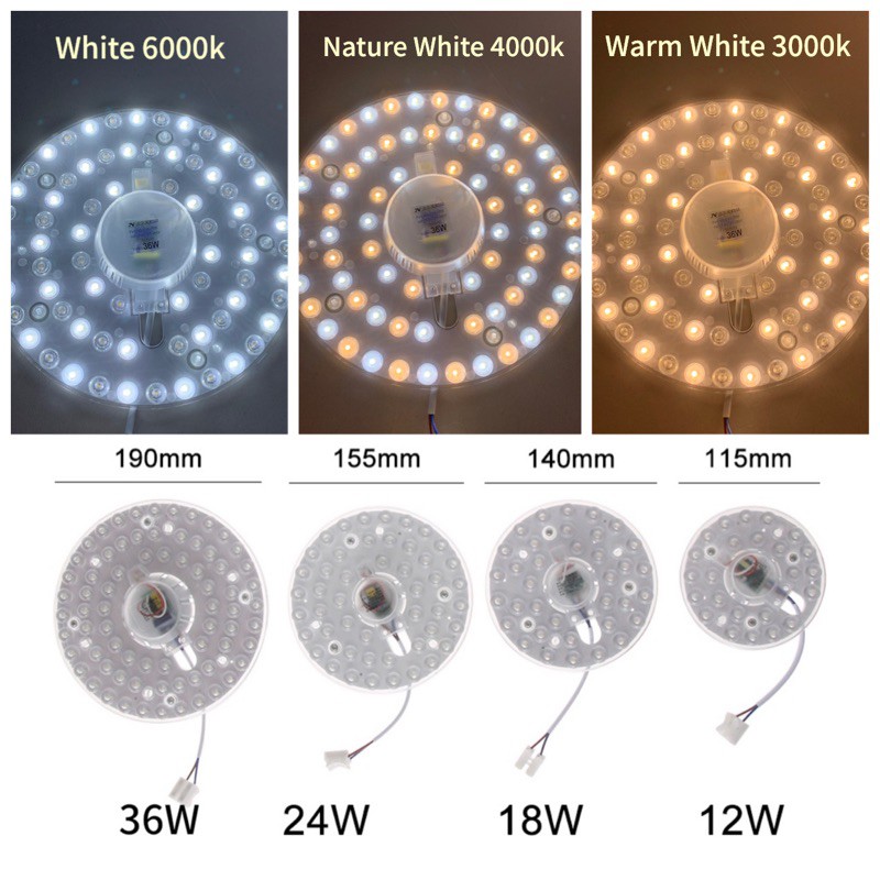 •SG SELLER• Magnetic LED Ceiling Light Source Ceiling Fan Light LED ...