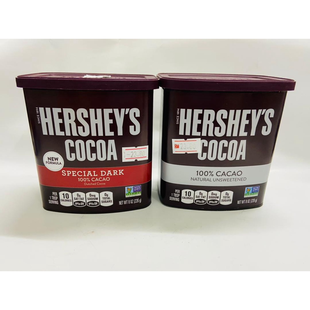 Hershey’s Cocoa Special Dark 100% Dutched Cocoa Powder / 100% Cacao Natural Unsweetened Cocoa ...