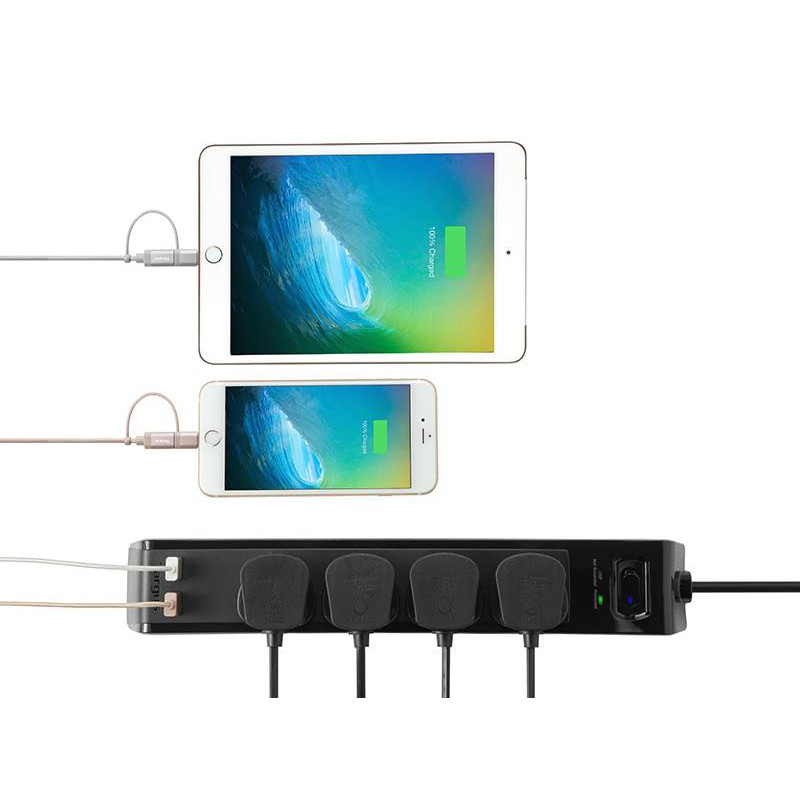 Targus Smart Surge 4 Protector | Power extension Safety Socket | Power ...