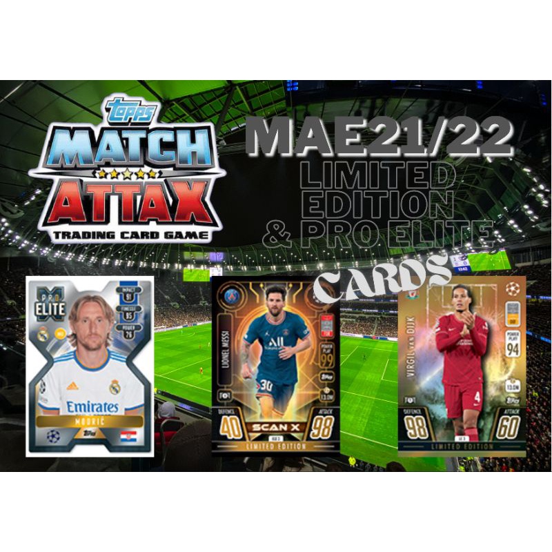 Topps Match Attax Extra 21/22 Limited Edition & Pro Elite Card | Shopee ...