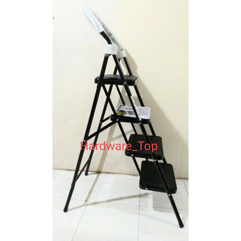 HITAM Krisbow 4 Step Folding Ladder with Foam Seat - Black | Shopee ...
