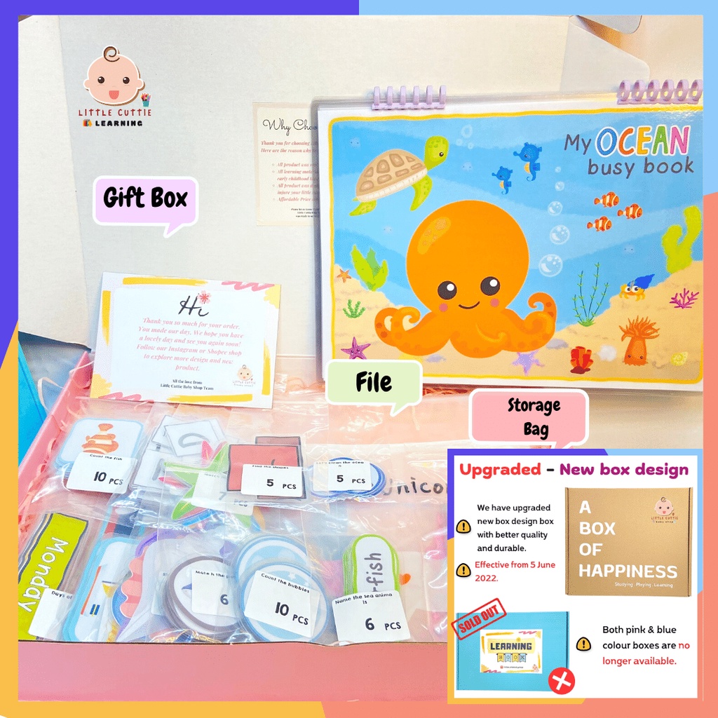 LITTLE CUTTIE My Ocean Theme Montessori Toddler Early Learning Busy ...