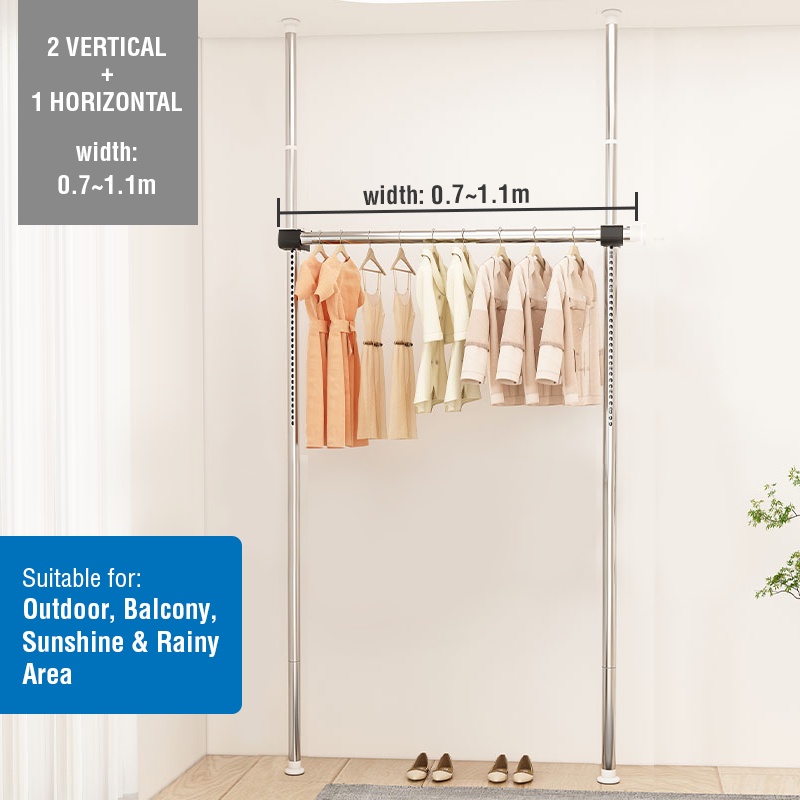 Double Pole Hanger | Storage Racking Pole | Clothes Drying Hanger ...