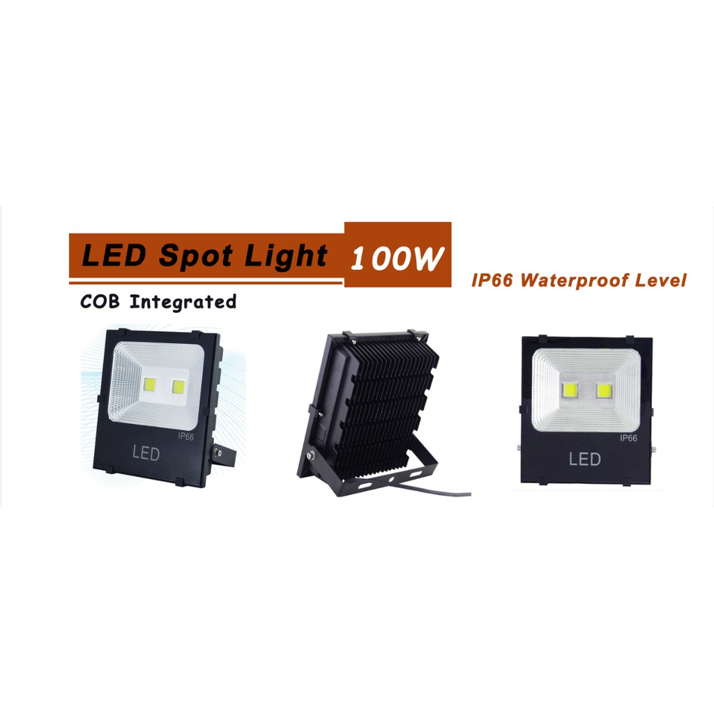SG Waterproof 100W Spotlight COB Integrated Type Cool White IP66 LED ...