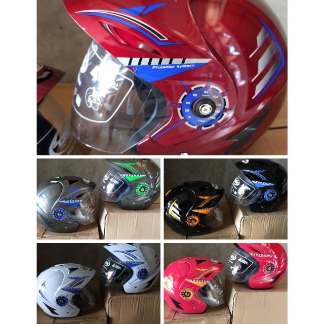 Adult Half face Helmet With SNI Standard Sport Racing motif | Sni half ...
