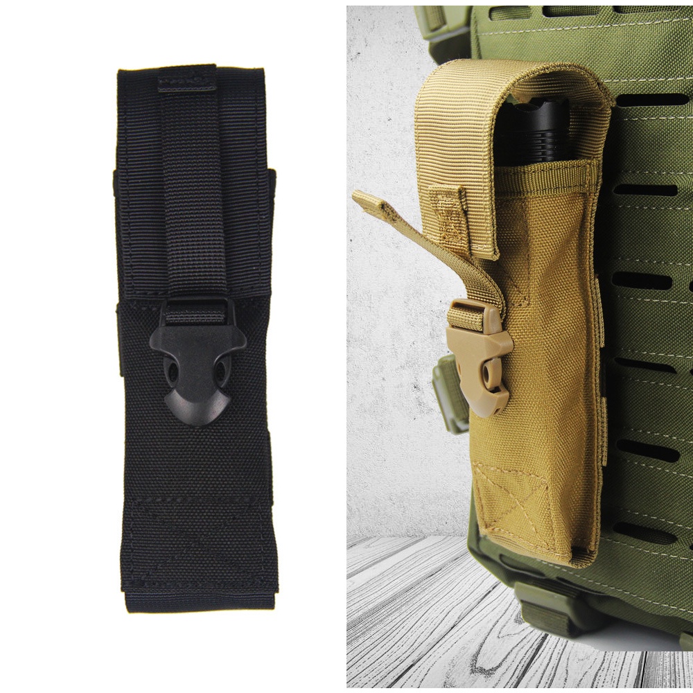 Flashlight Pouch LED Torch Holster Cases Outdoor Camping Hiking Molle ...