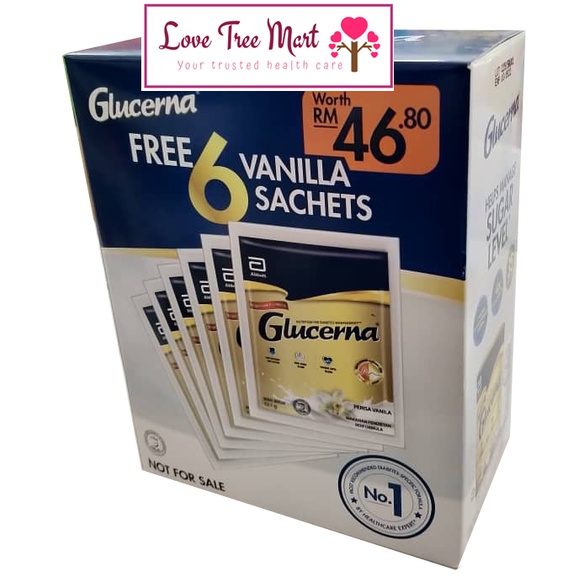 GLUCERNA VANILLA SACHETS 6'S WITH NOT FOR STICKER (EXP: 5/2025 and ...
