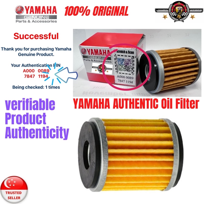 YAMAHA Oil Filter for LC135 / SNIPER / MT15 / X1R / JUPITER / R15 ...