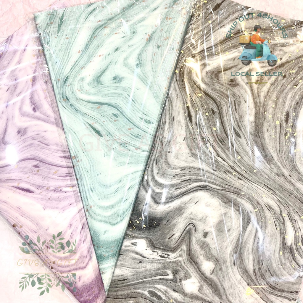Hot Design Colourful Gold Marble style Wrapping Paper flower bouquet ...
