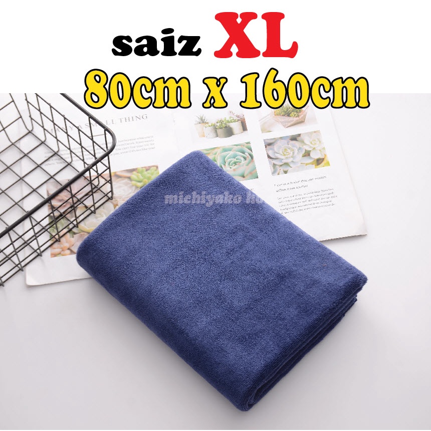 TUALA MANDI DEWASA BESAR KAIN TUALA SERAP AIR LARGE TOWELS MICROFIBER ...