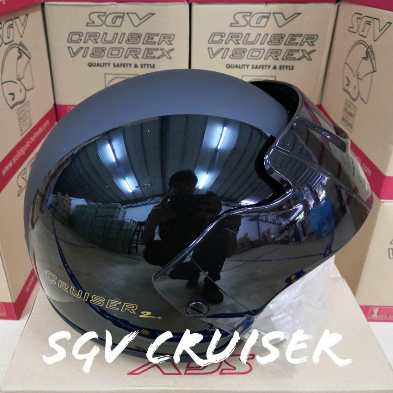 [Sirim Approved] SGV CRUISER 2 HELMET-BLACK COLOR | Shopee Singapore
