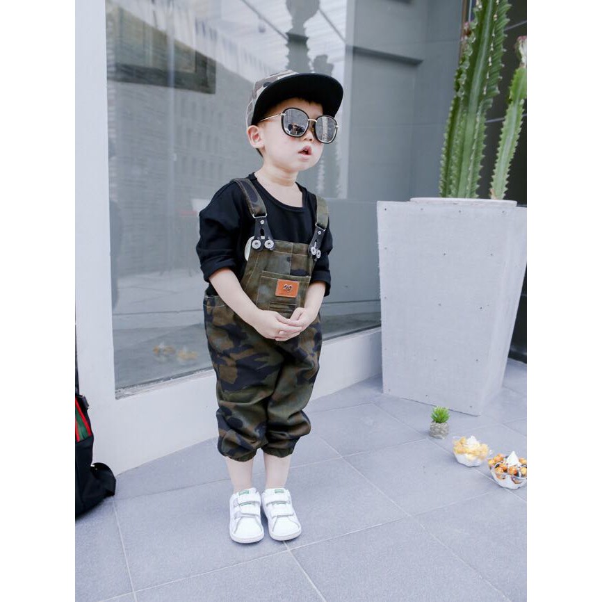 (clearance) (liquidation) Super cool camouflage boys' overalls (Sz: 80 ...