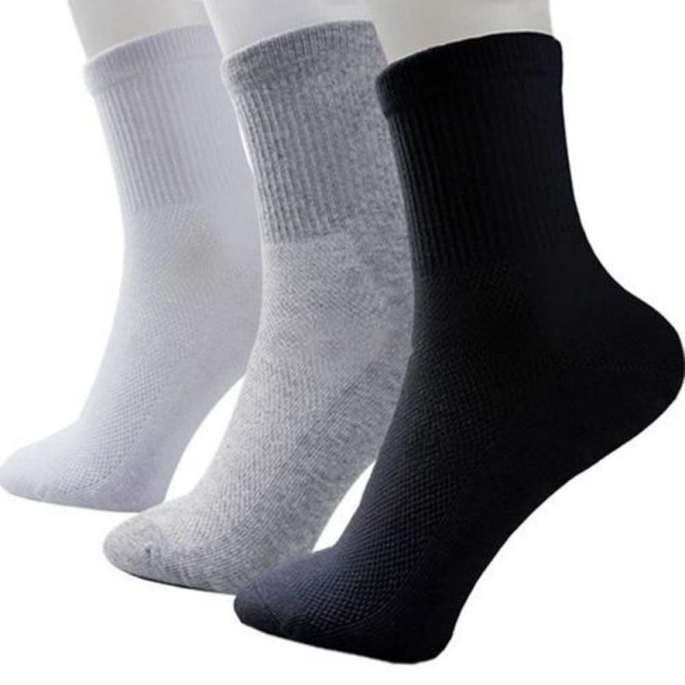 Solid Color Mesh Middle Tube Men's Socks Men Sports Cotton Socks ...