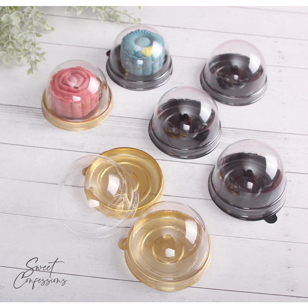 (50g/125g) DOME mooncake tray 蛋黄酥塑料盒 mooncake box Spherical Round ...