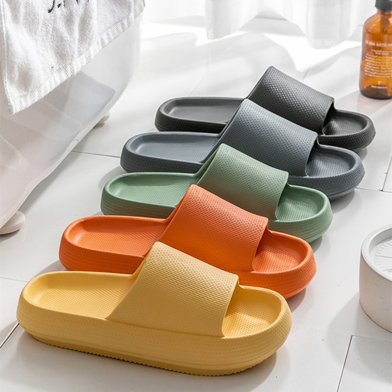 READY STOCK Japanese 4.5cm Thick Bottom New 2024 Soft Slippers for Men ...