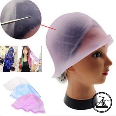 Salon Reusable Silicone Highlight Dye Cap Bleach Cap Hair Colouring Cap ...
