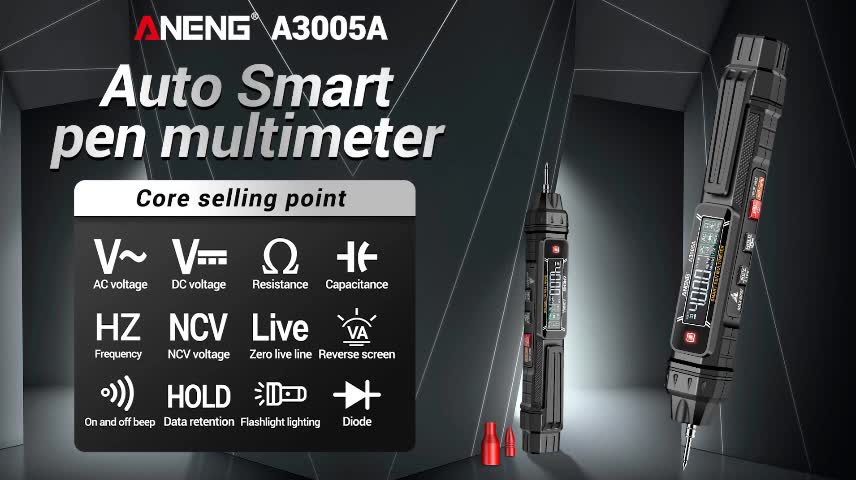 ANENG A3005 Digital Multimeter Pen Type 4000 Counts Professional Meter ...