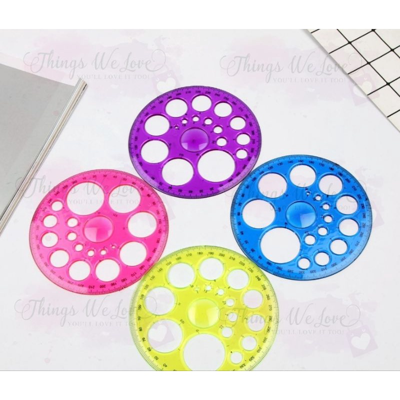 [SG] [FREE SHIP] 360 Degree Protractor Circle C Cox Stencil Ruler ...