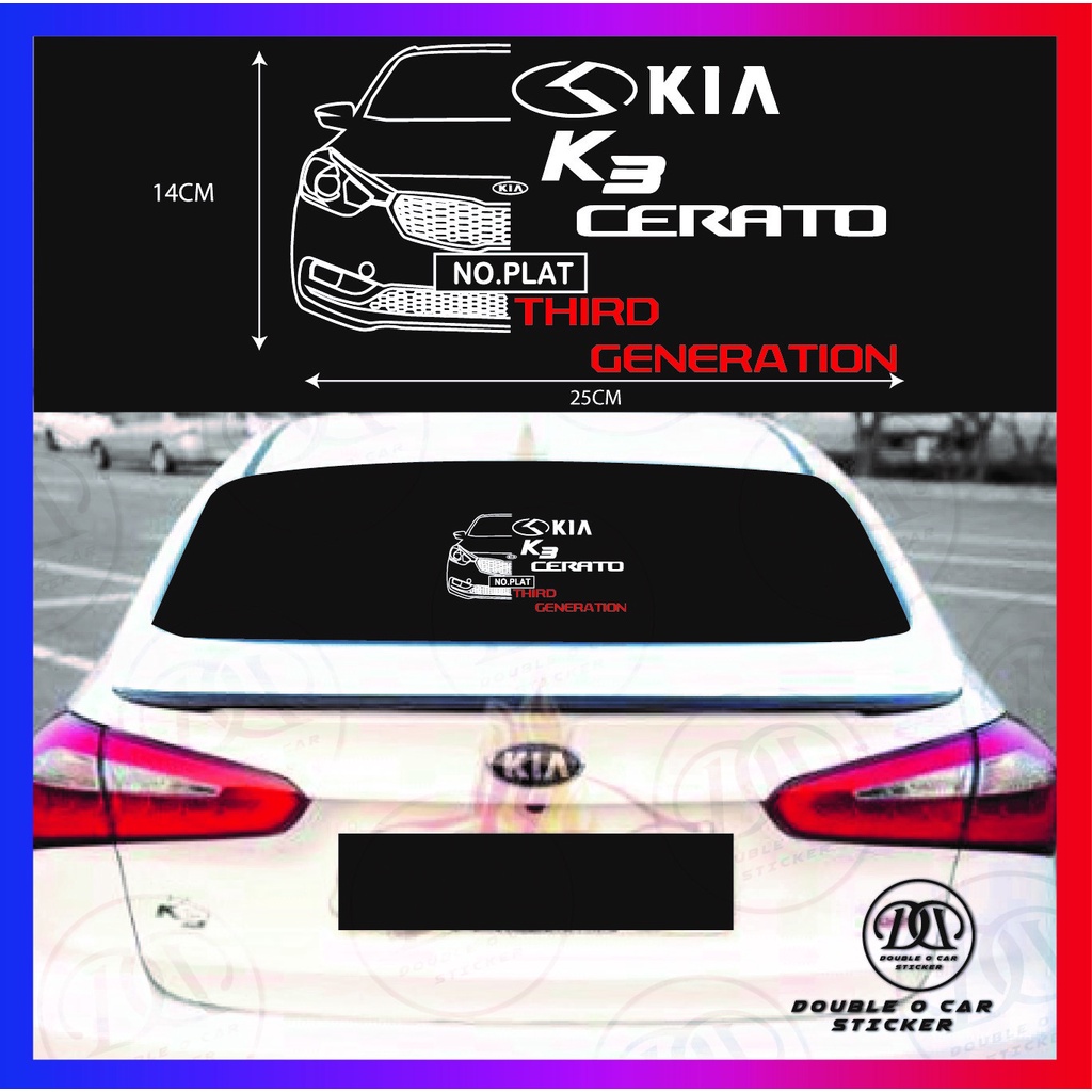 Kia K3 Cerato third generation line shape sticker KI00481(PM ME NO ...