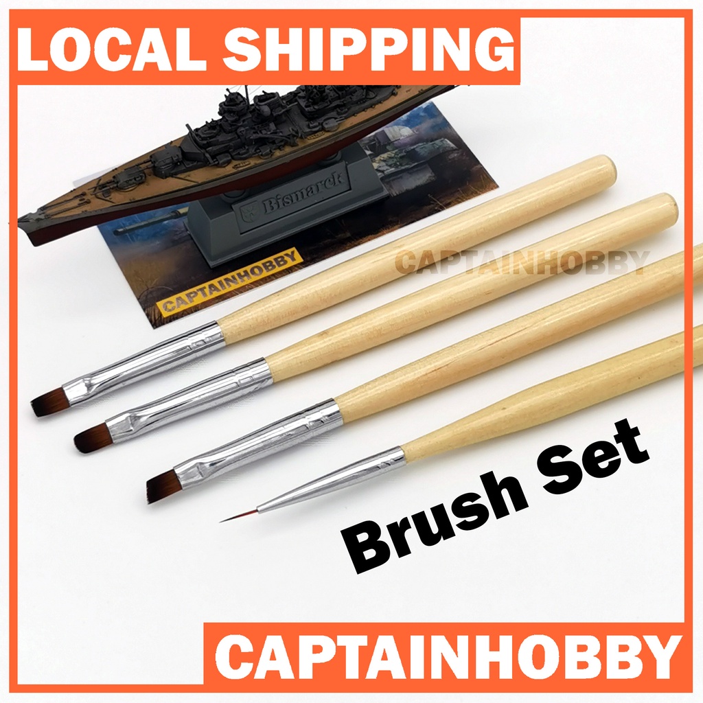Hobby Brush Set Include Drybrush, Standard Model Paint & Detail Fine ...
