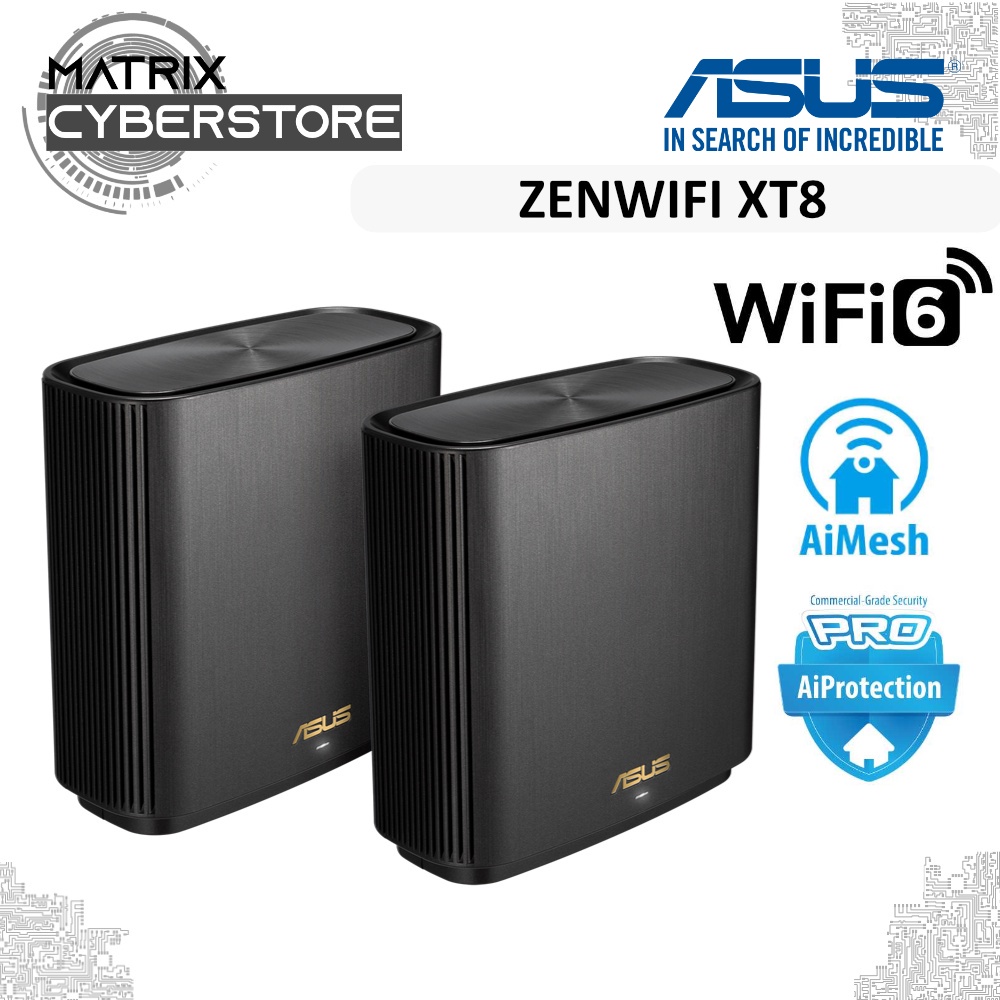 ASUS ZenWiFi AX (XT8) Black AX6600 Whole-Home Tri-band Mesh WiFi 6 ...