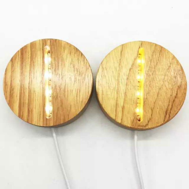 Round Acrylic Led Stand / Acrylic Led Strip Decorative Light Coaster ...